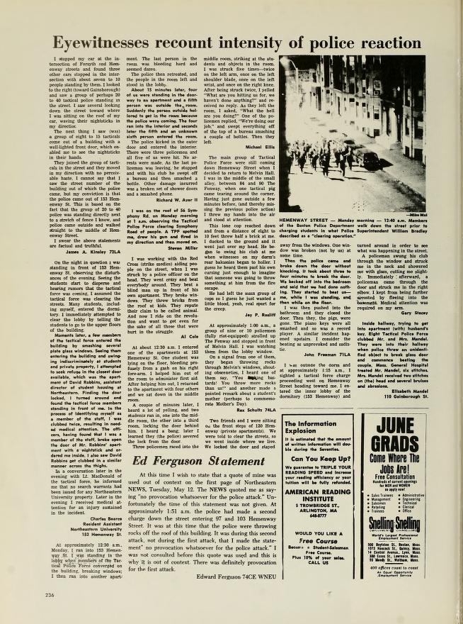 Strikes and Riots: May 1970 – Northeastern University History